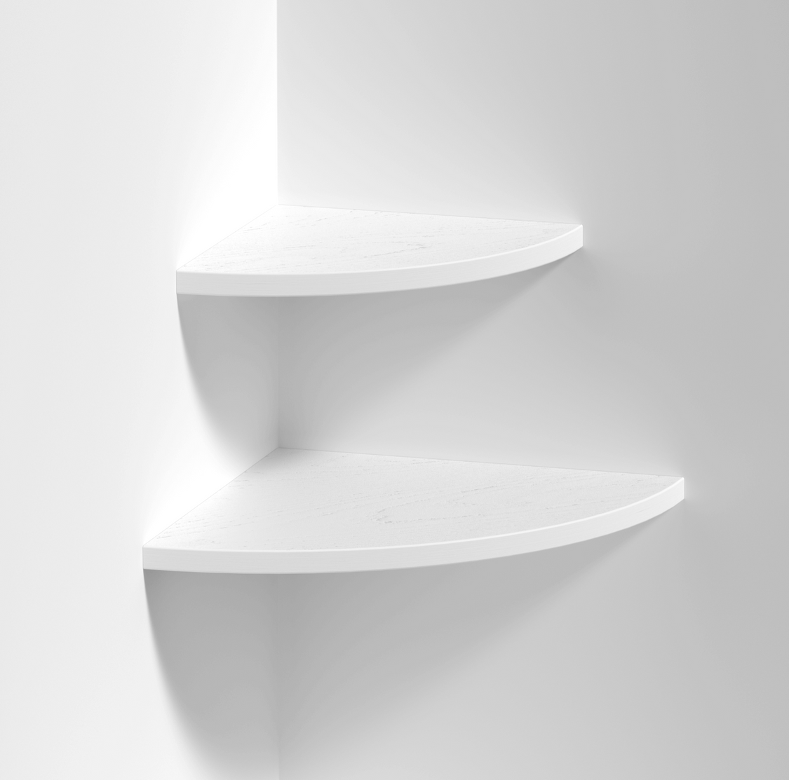 European Made Floating Corner Shelves White (Double Deal) | Shelving Shop
