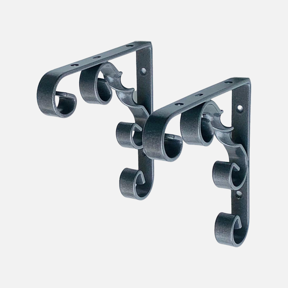 Ornamental Brackets 100x100mm Pewter (Pair) | Shelving Shop