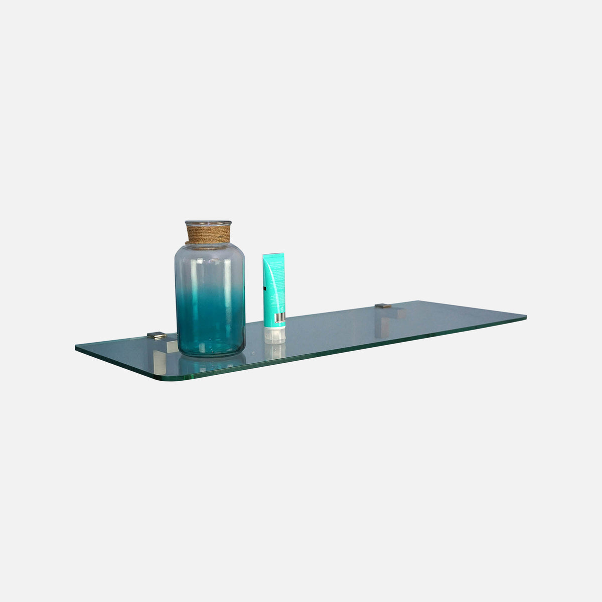 Eliot Glass Shelf Kit 800x250x8mm | Shelving Shop