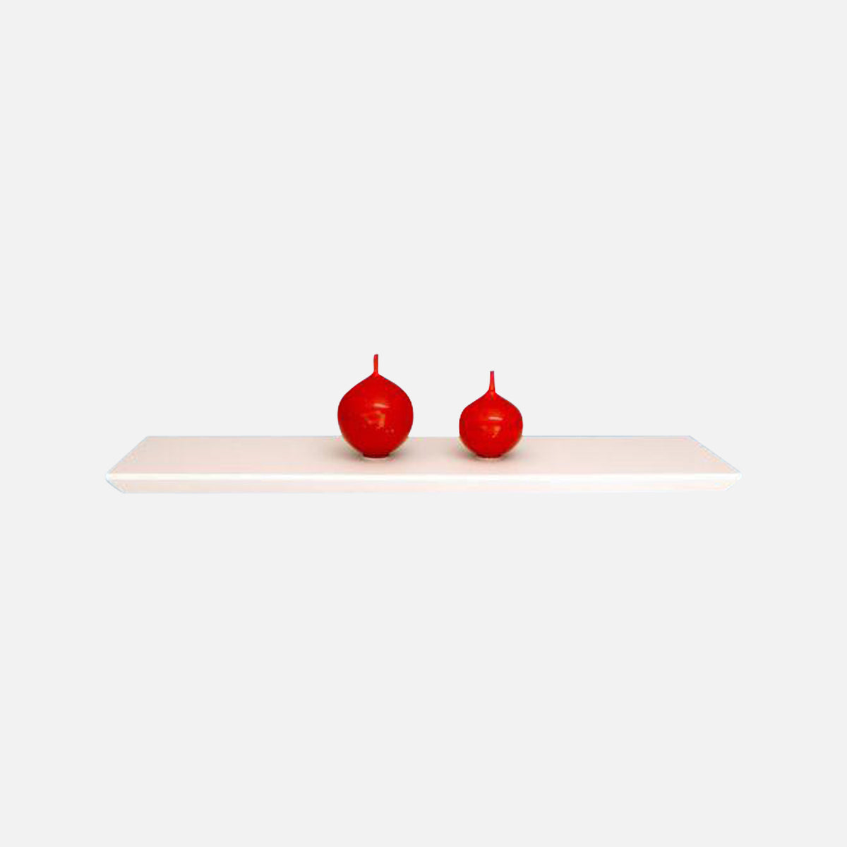 Beveled Edge Floating Shelf Matte White 800x200x32mm | Shelving Shop