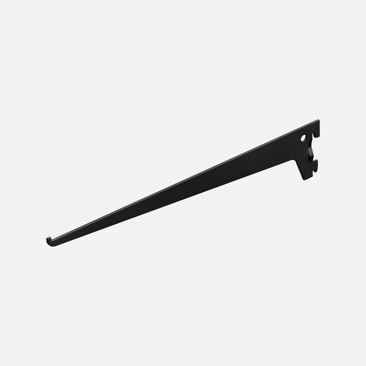 Single Slot 50mm Pitch Bracket Matte Black 400mm | Shelving Shop