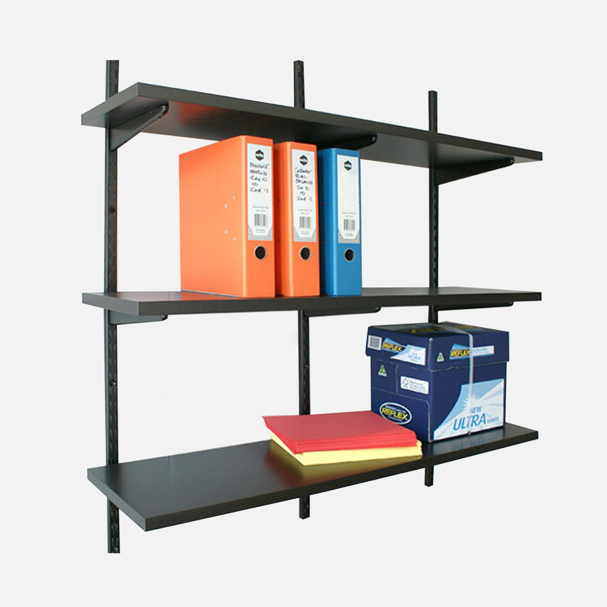 Twin Track Adjustable Shelf Kit Black 1200x1150mm | Shelving Shop
