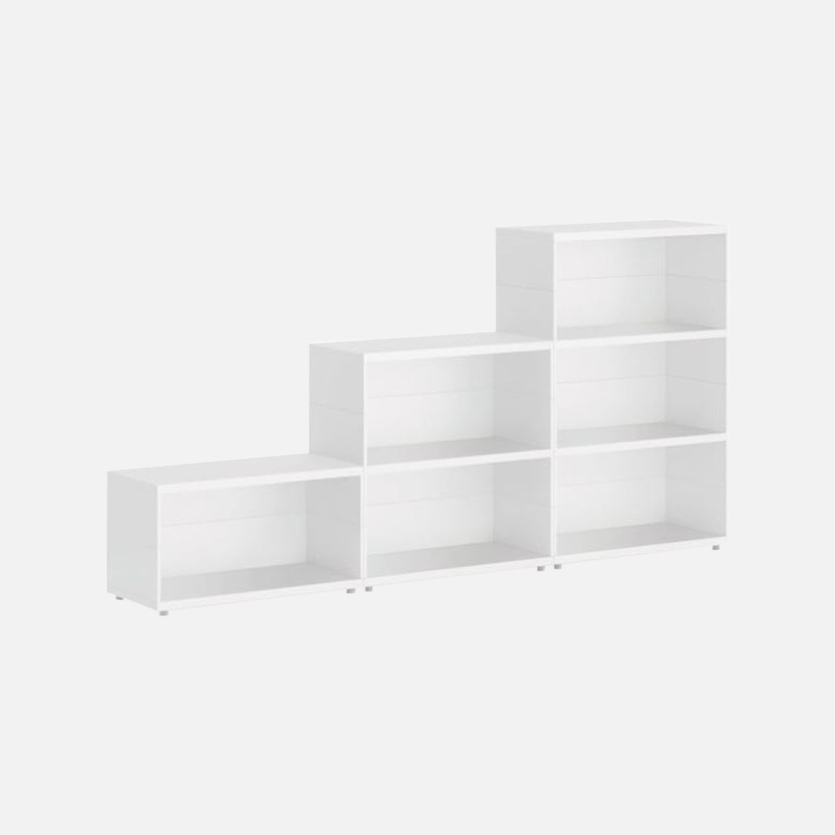 European Made Case Bookcase 3 Step Maxi White | Shelving Shop
