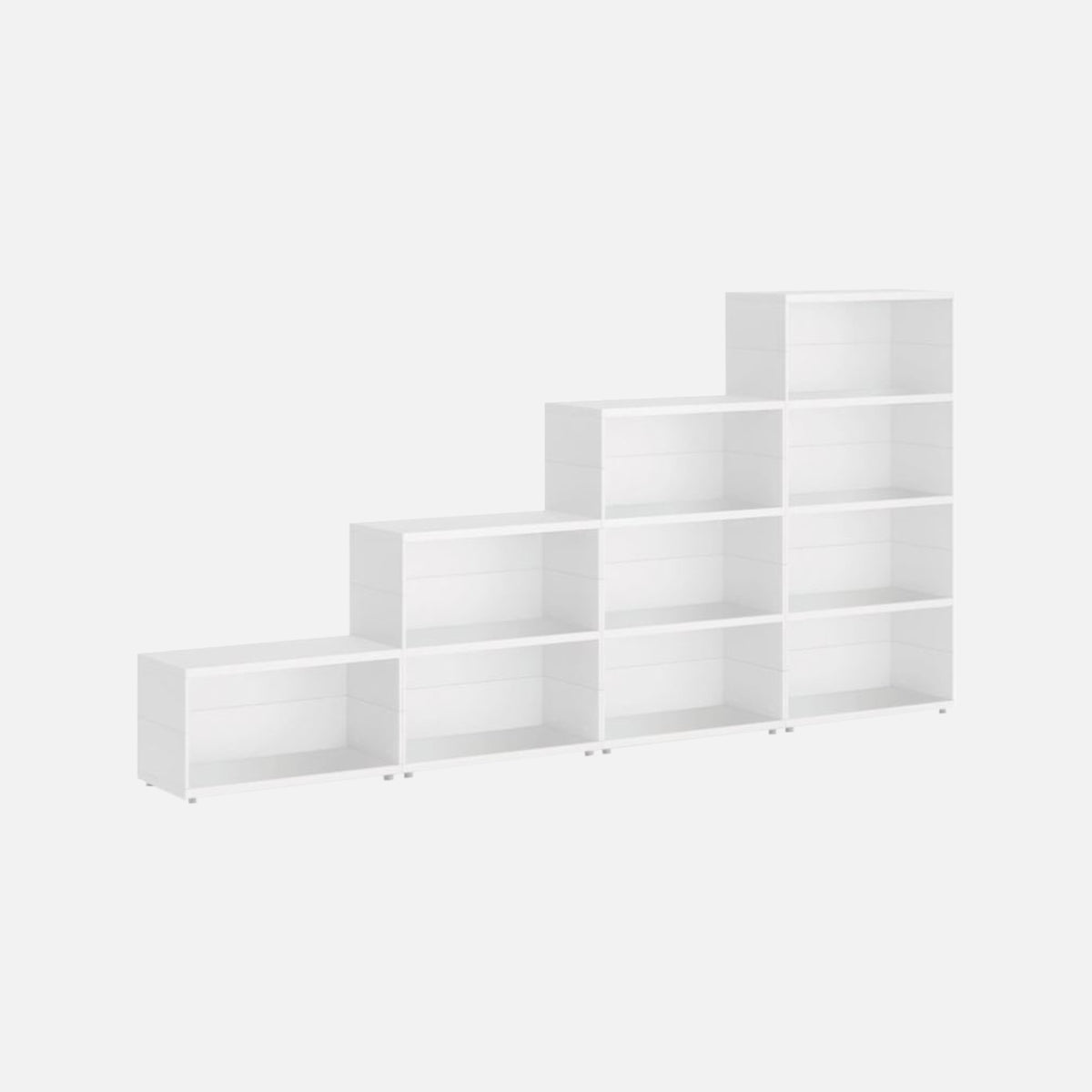 European Made Case Bookcase 4 Step Maxi White | Shelving Shop