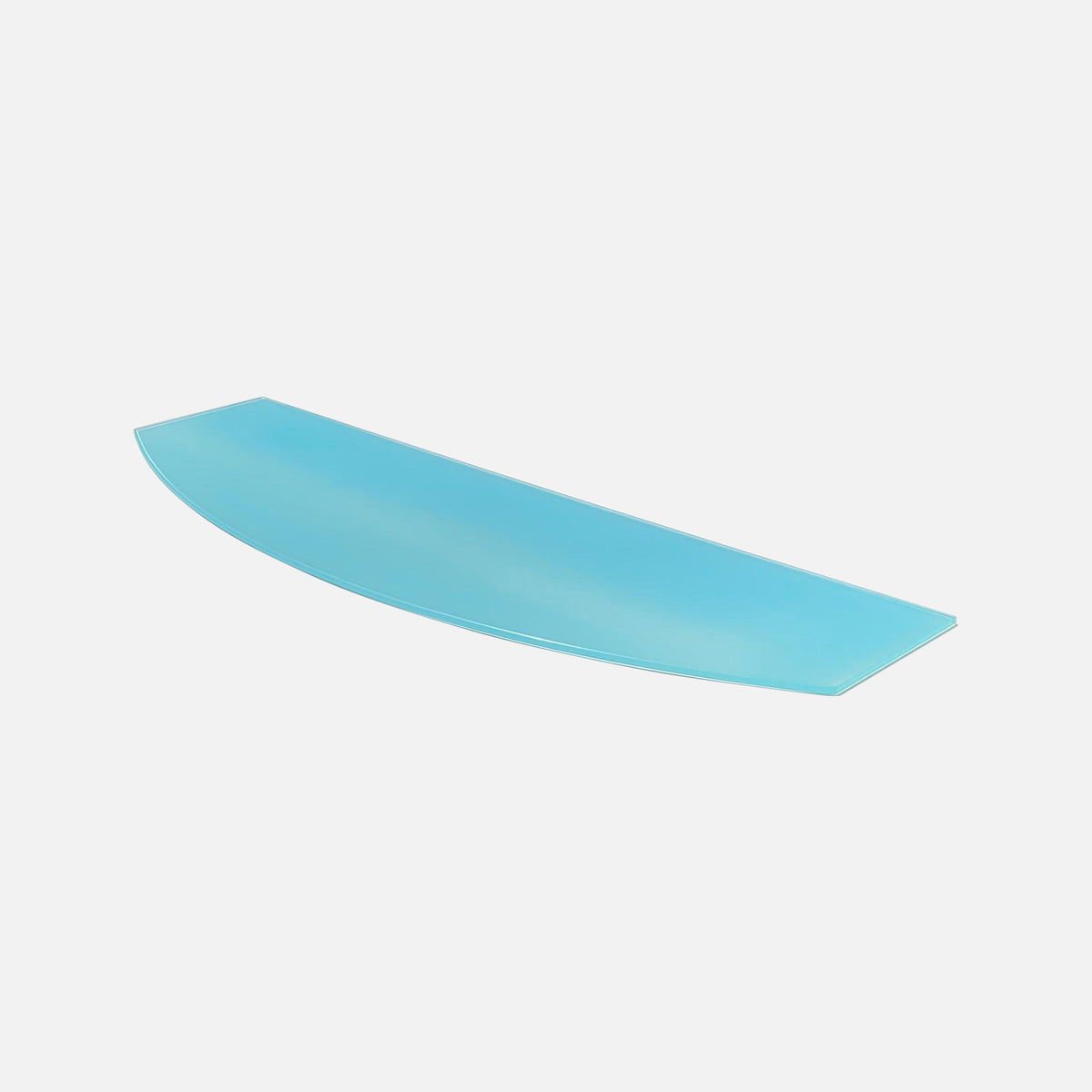 Light Blue Curved Glass 800x250x6mm | Shelving Shop