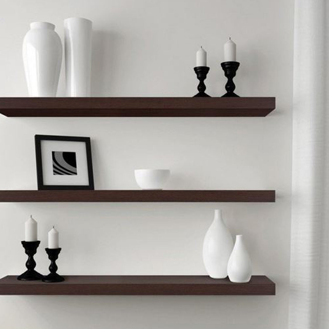 European Made Floating Shelves Mocca 1150 (Triple Deal) | Shelving Shop