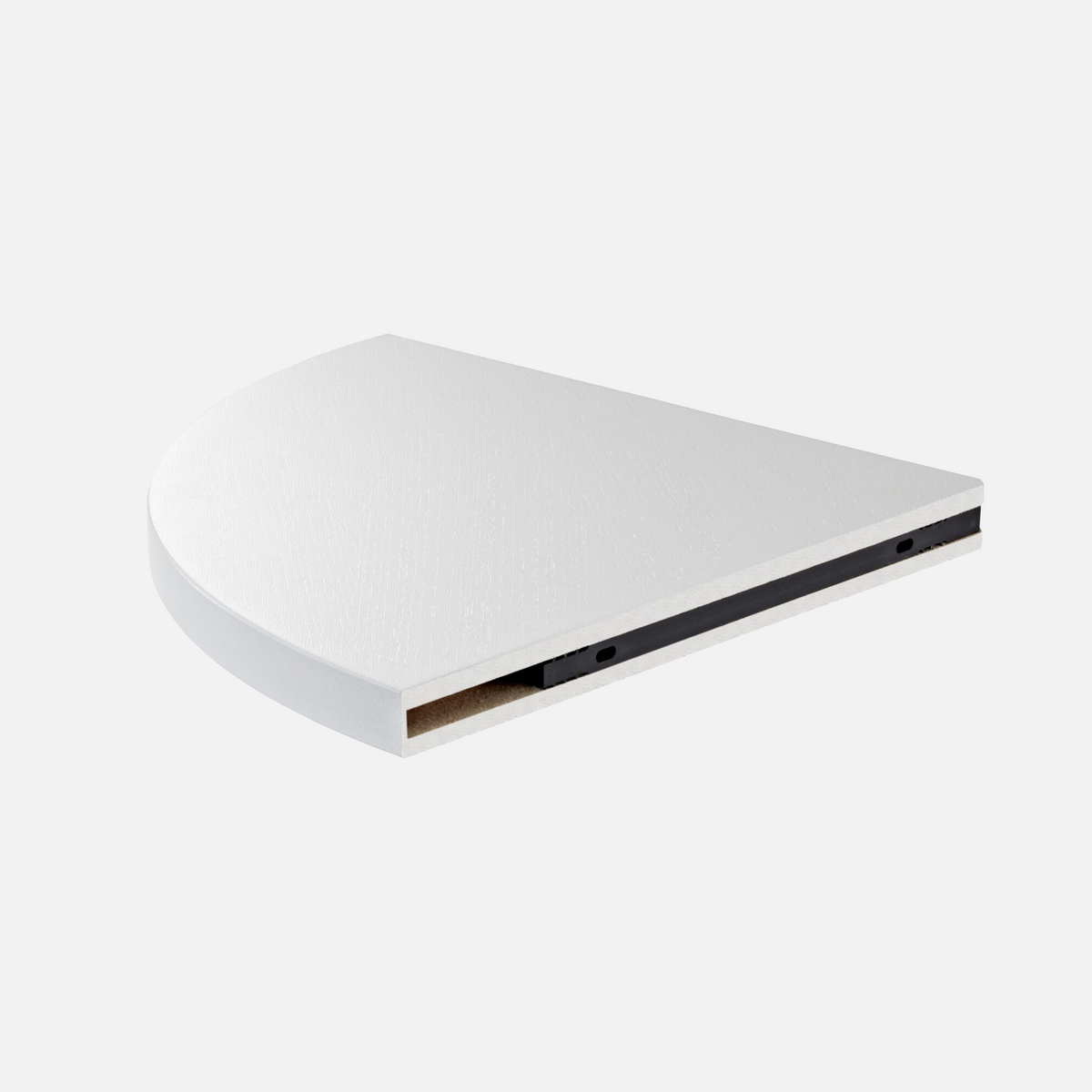 European Made Floating Corner Shelf White 300x300x22mm | Shelving Shop