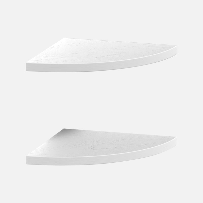 European Made Corner Floating Shelves White (Double Deal) | Shelving Shop