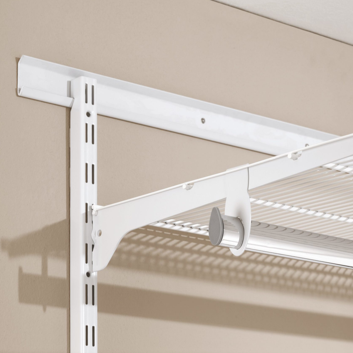 Clothes Rail Hang Brackets White (Pair) | Shelving Shop