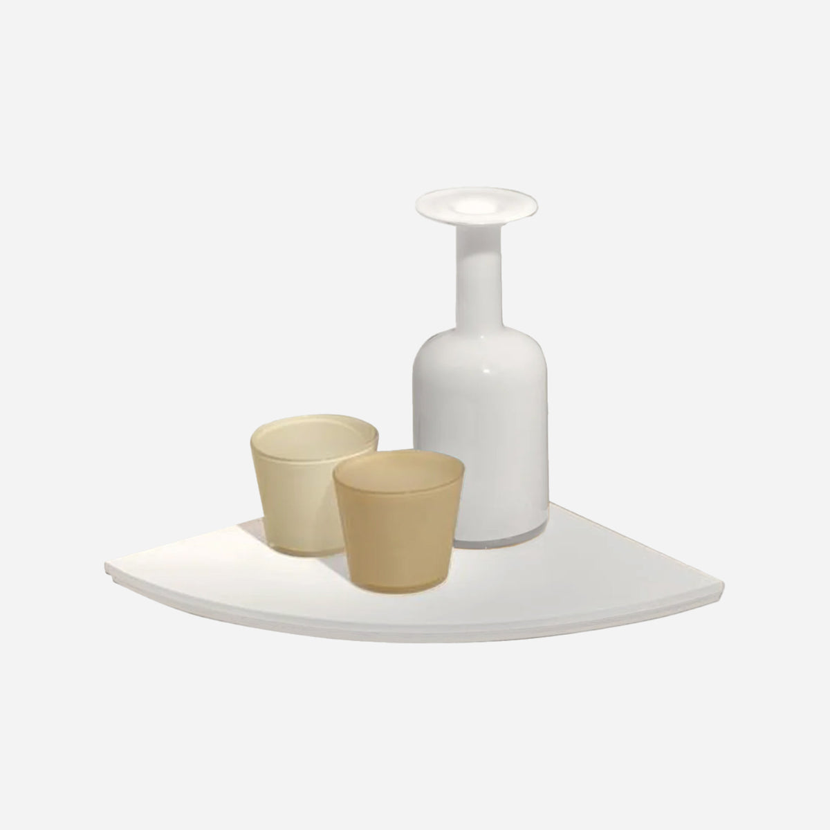 Corner Floating Profiled Shelf Matte White 300x300mm | Shelving Shop