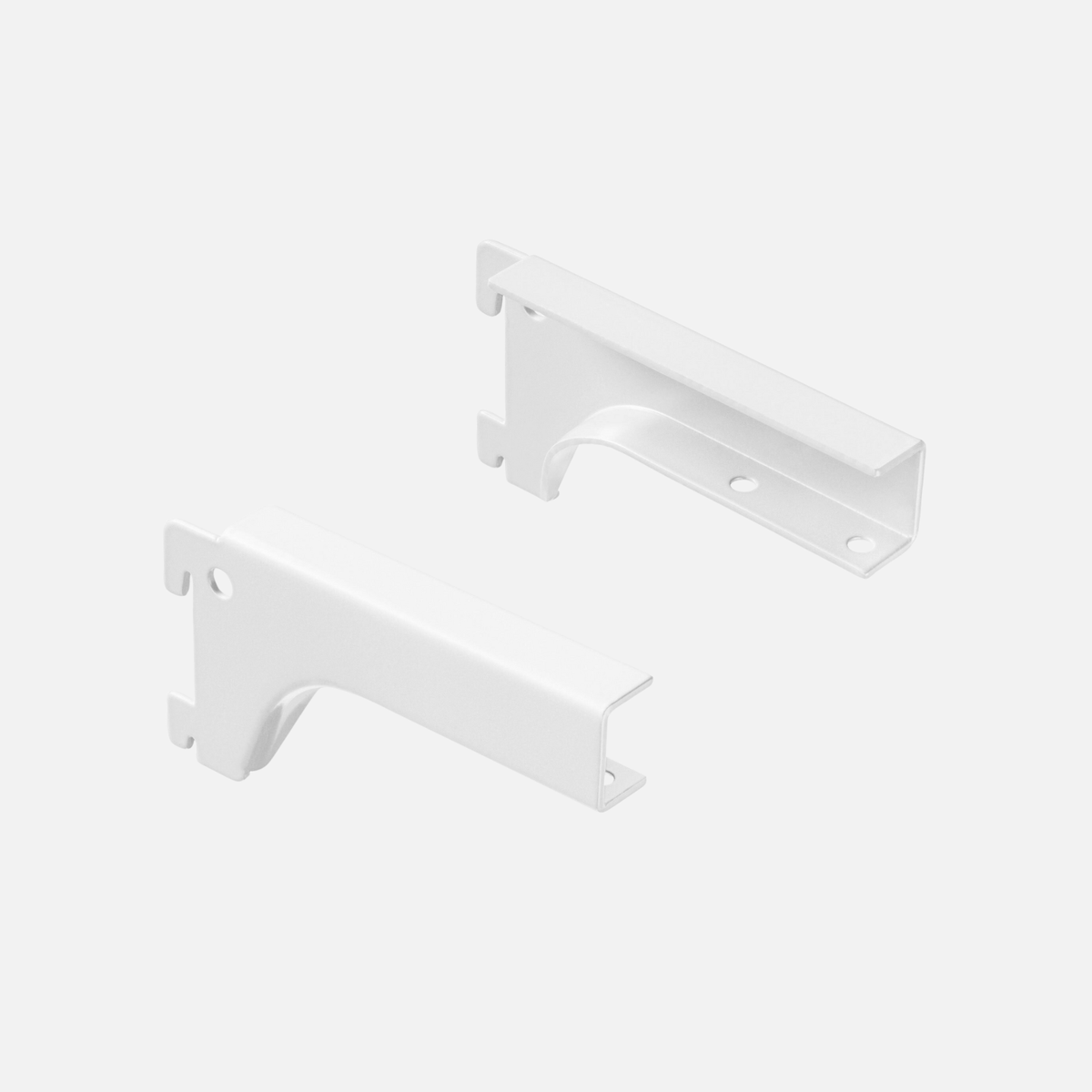 Slide In 50mm Pitch Sumo Brackets White 25mm (Pair) | Shelving Shop
